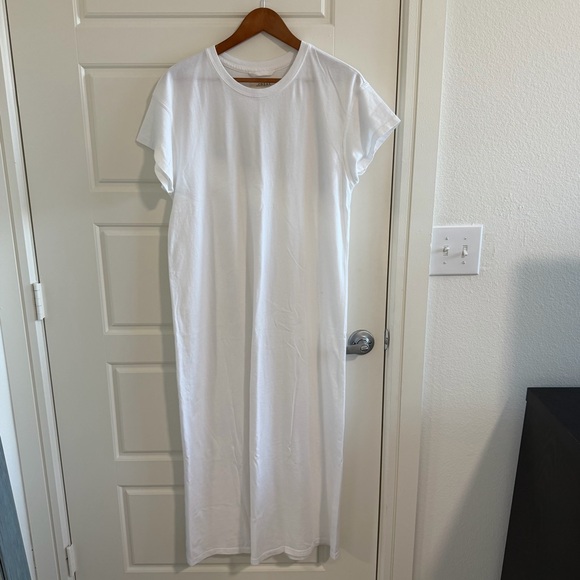THE GREAT. | Dresses | The Great Boxy Tshirt Classic White Tshirt Dress ...